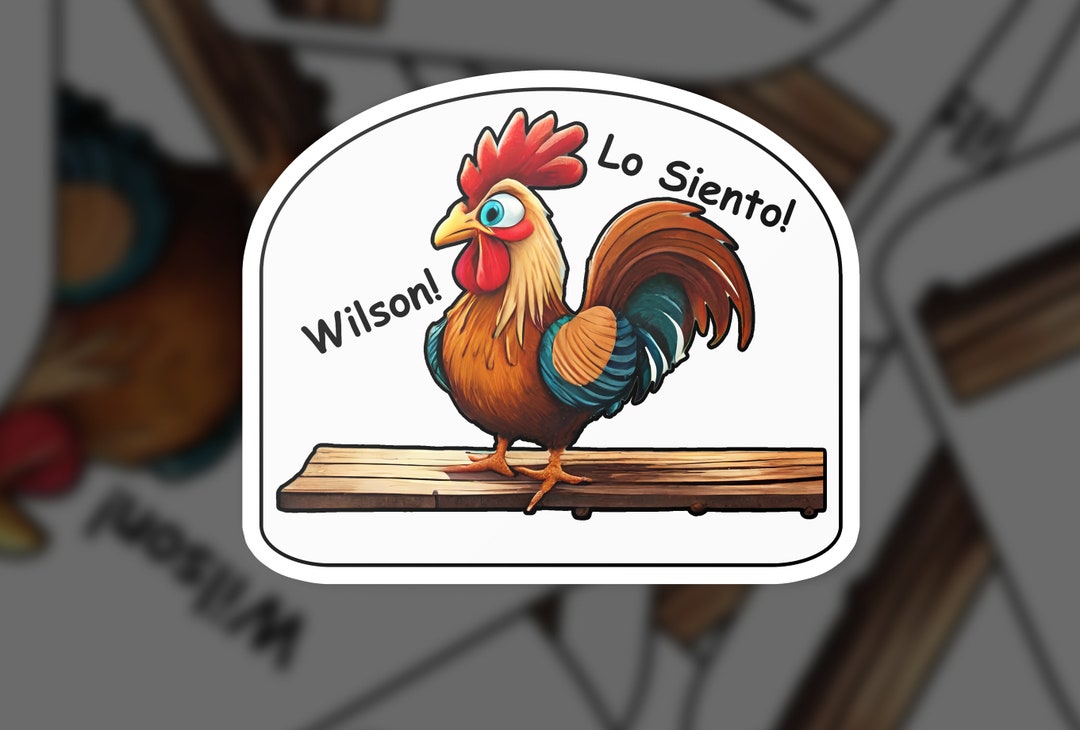 Wilson Lo Siento Meme Sticker for Laptop, Water Bottle, Journal, or ...