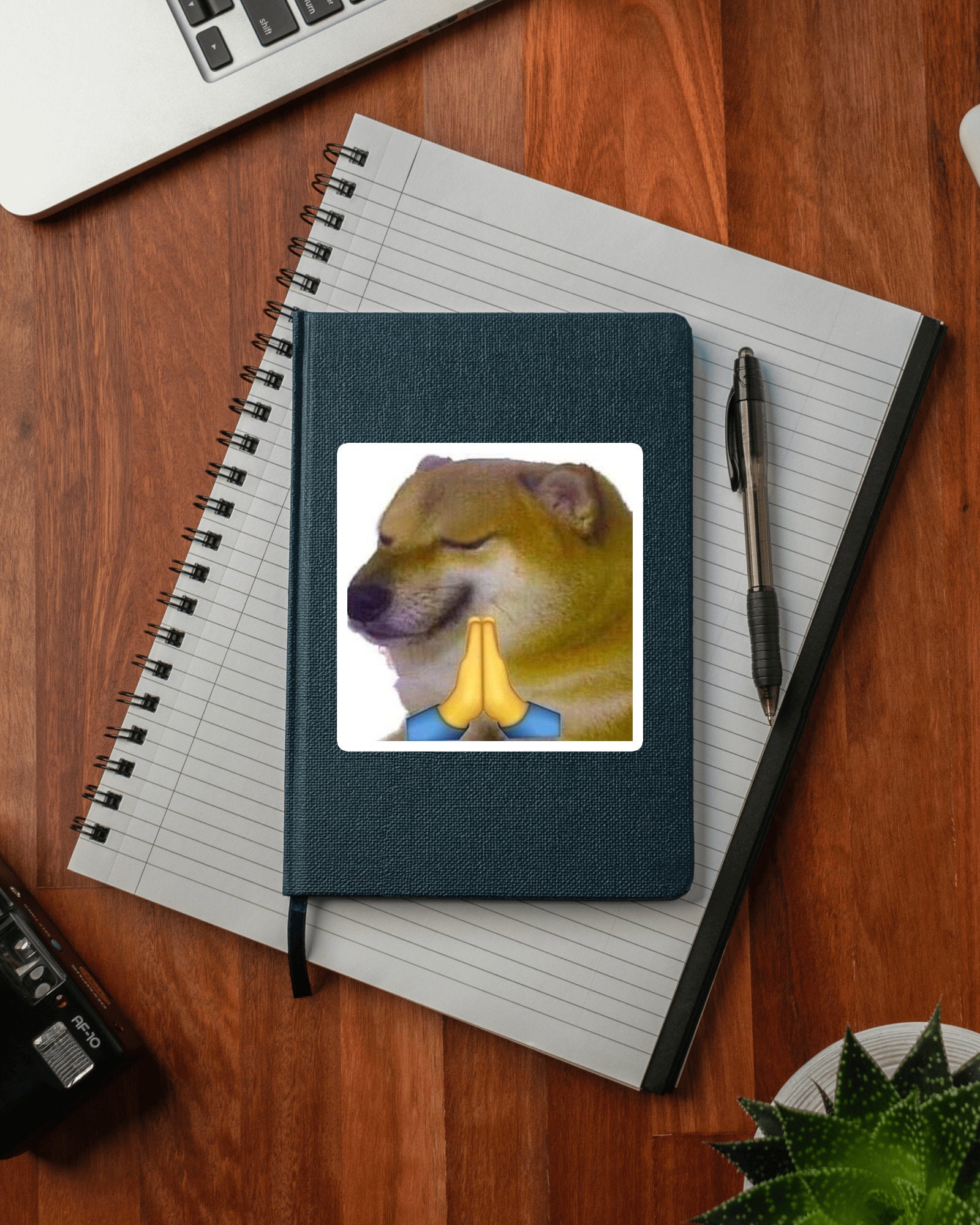 Cheems Bless Meme Sticker for Laptop, Water Bottle, Journal, Planner ...