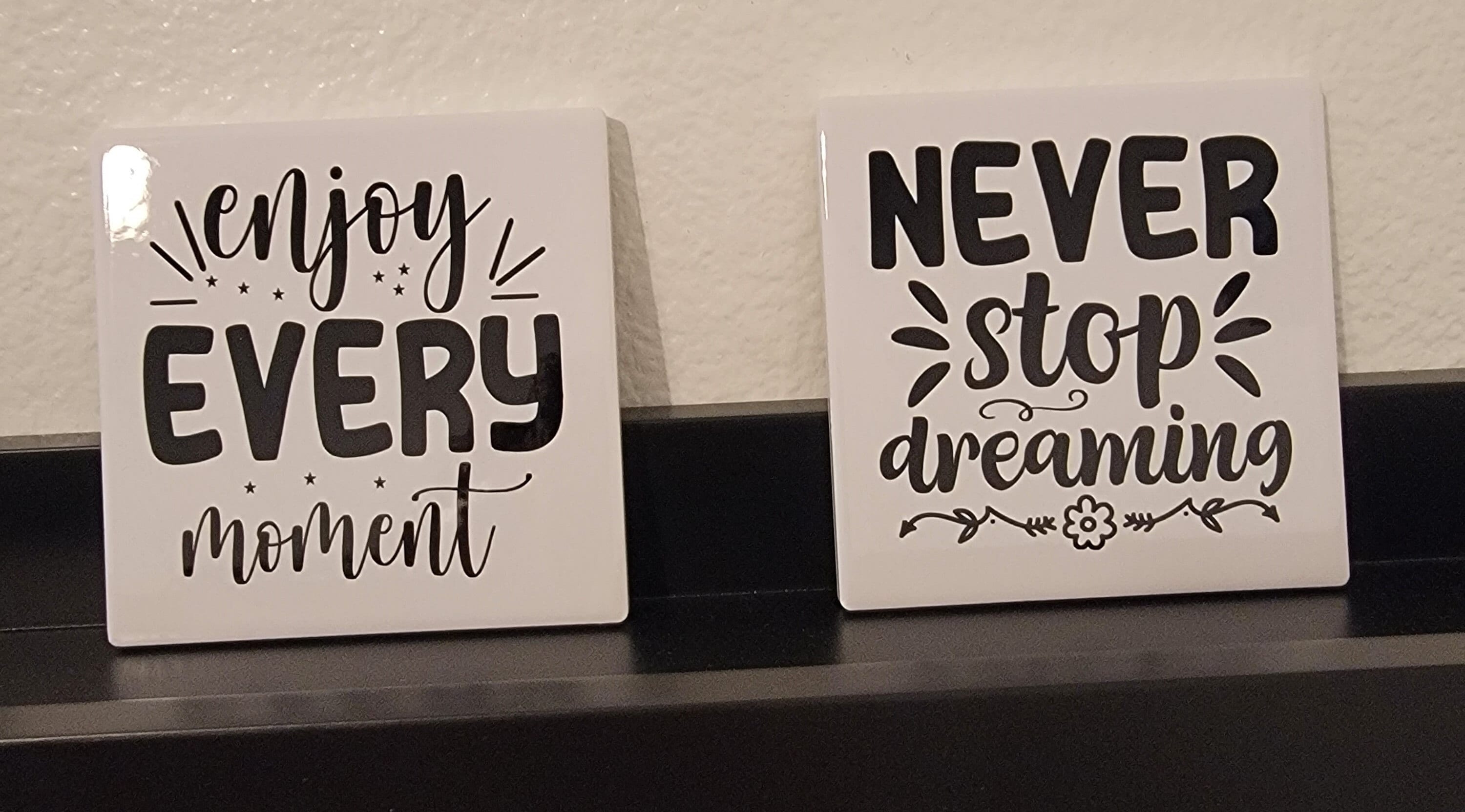 Inspirational Ceramic Coasters - Motivational Drink Coasters, Set of 4 ...
