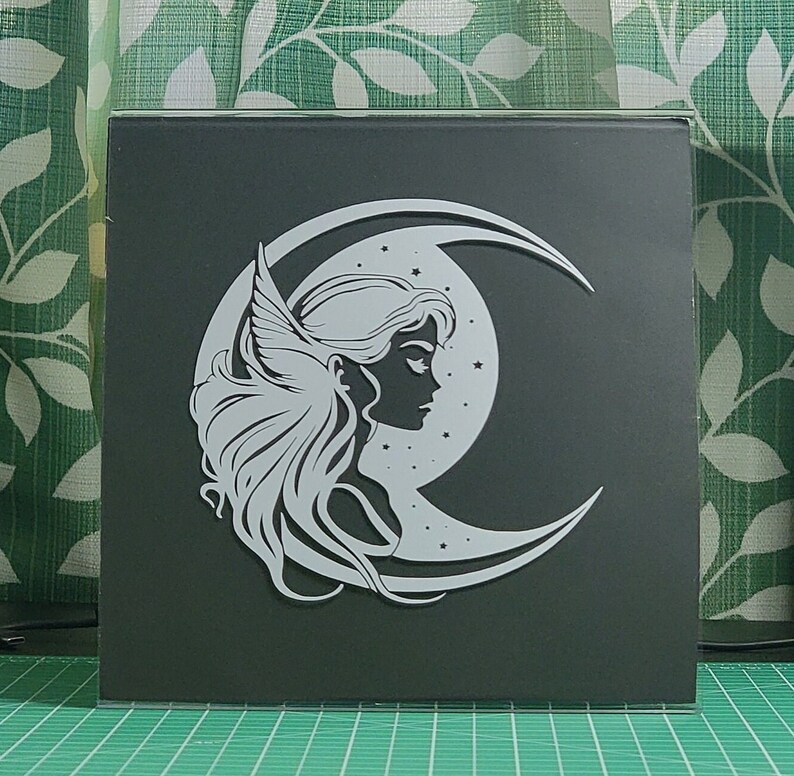 Fairy Decals Decal Car Window Decal Cute Fairy Crescent Moon Sticker ...