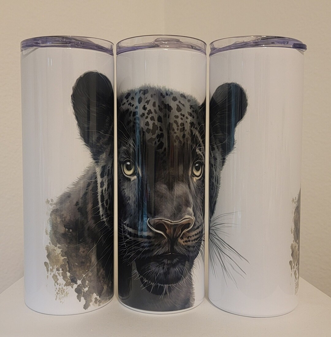 Panther Tumbler, Tumbler 20 Oz, Skinny Tumbler, Travel Cup, Birthday ...