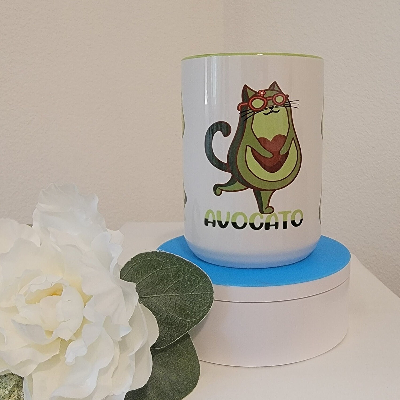 Avocado Mug, 15 Oz Ceramic Mug, Avocado Gifts, Avocado Cup, Gift for ...