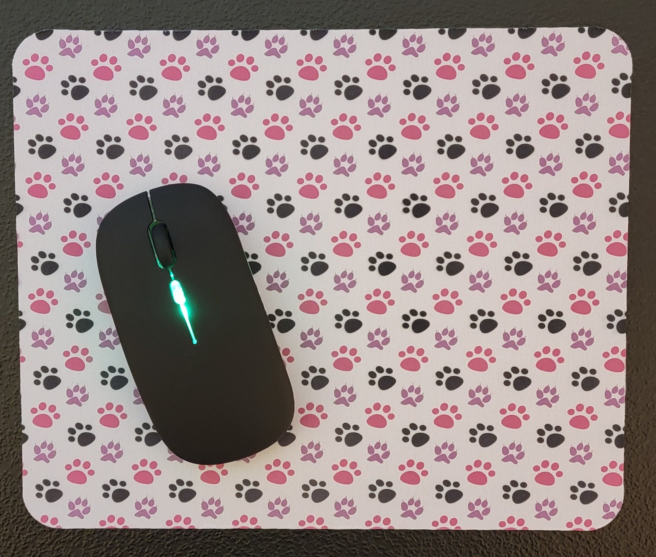 Pawprint Mousepad, Desktop Accessory, Rubber Polyester Sublimation (9 ...