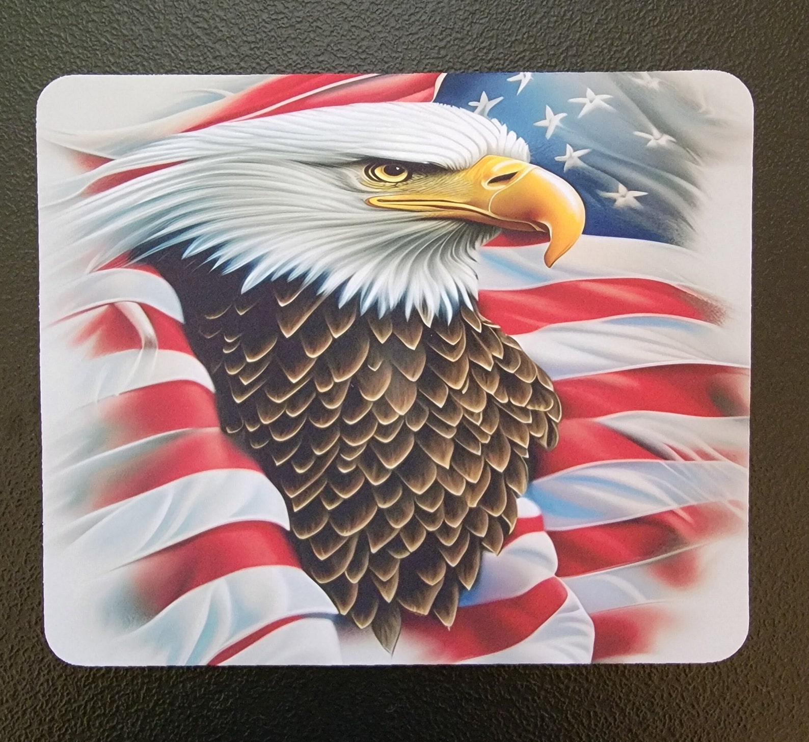 American Flag and Eagle Mouse Pad: Patriotic Desk Accessory - Etsy