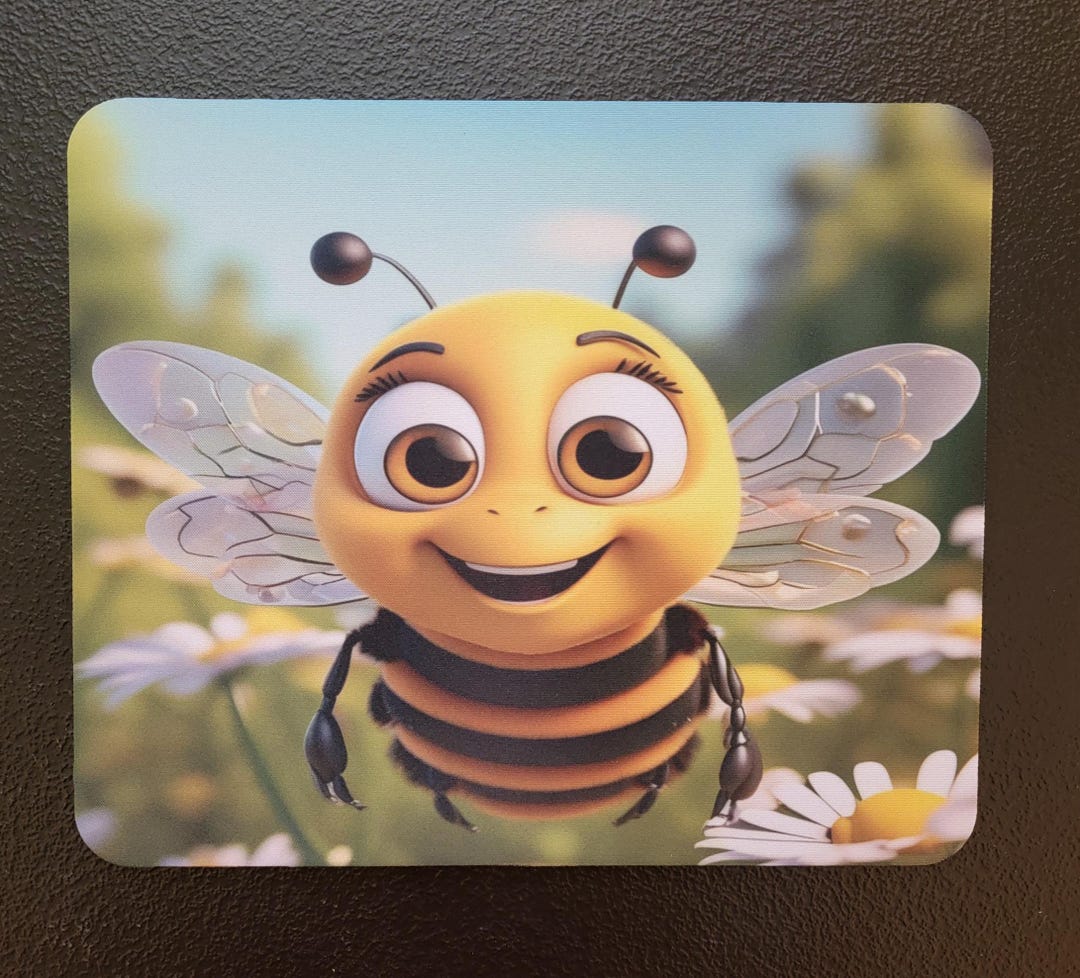 Cute Bee Mouse Pad, Gaming Mouse Pad, Work Mousepad, Desk Accessory ...