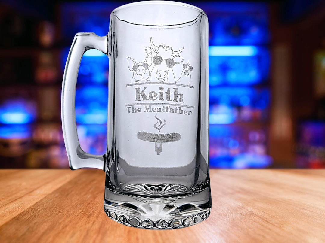 Personalized Glass Beer Mug, Mens Gift, Beer Tankard, Custom Lager Ale ...