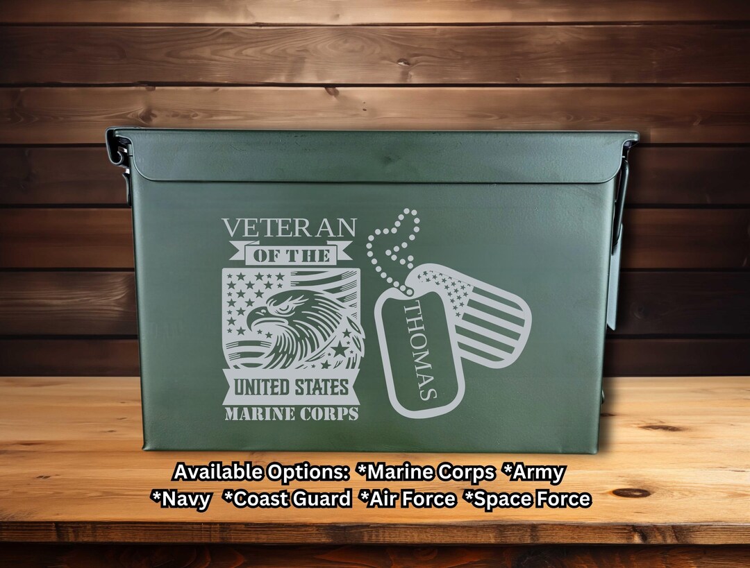 Personalized Ammo Can, Military Veteran Hunting Ammunition Box, Custom ...