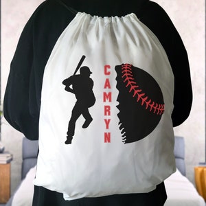 Soccer Drawstring Sling Bag Personalized, Sports Tote Gym Bag Sack ...