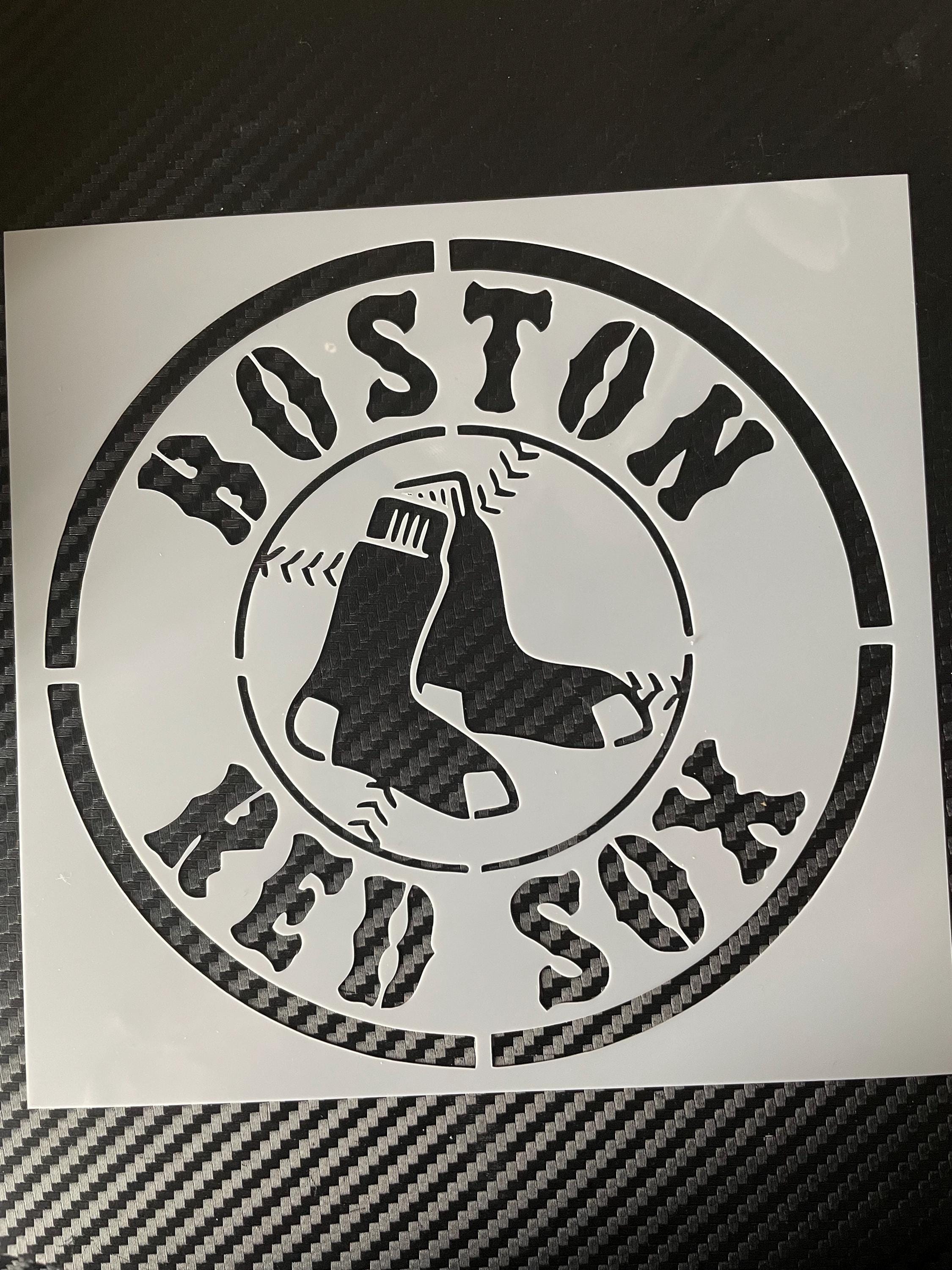 Boston Redsox Stencil - Etsy
