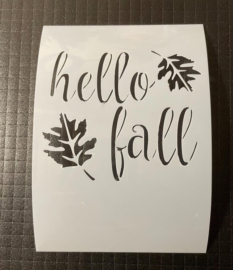 Hello Fall Stencil - Etsy