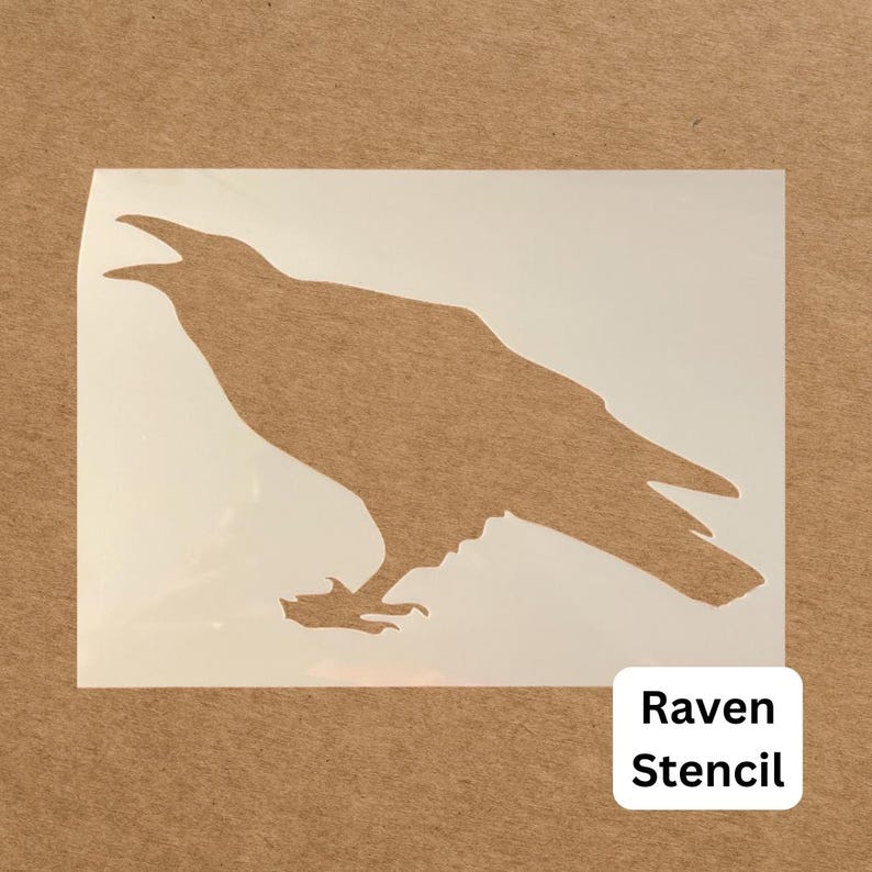 Raven Stencil - Etsy