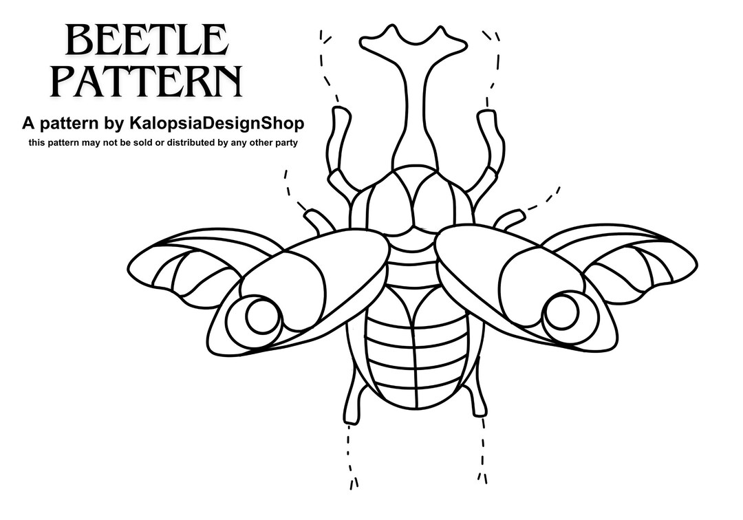 Beetle Stained Glass Pattern Download - Etsy