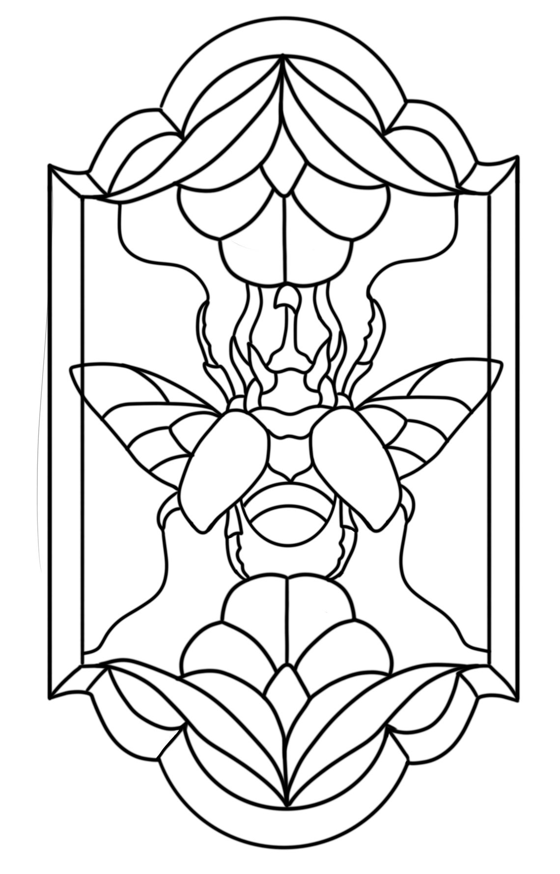 Beetle Stained Glass Pattern Download - Etsy