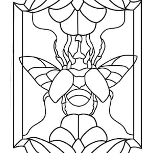 Beetle Stained Glass Pattern Download - Etsy