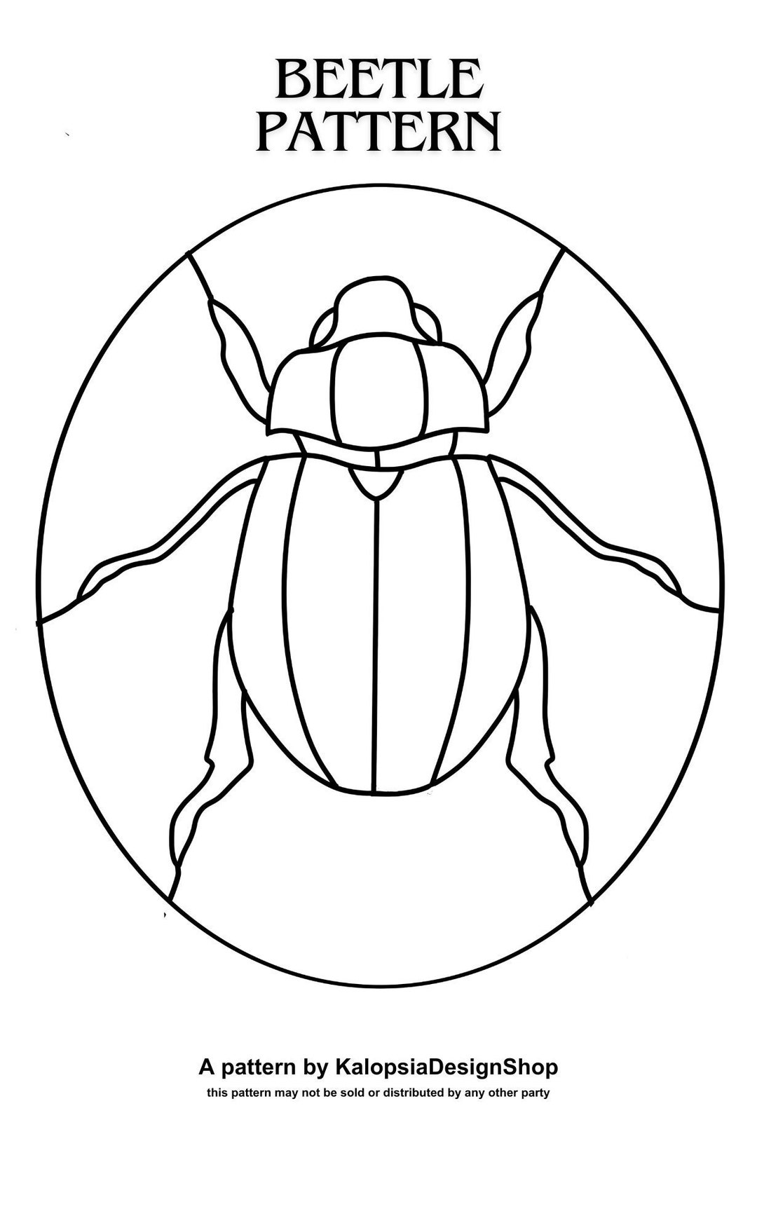 Beetle Stained Glass Pattern Download - Etsy