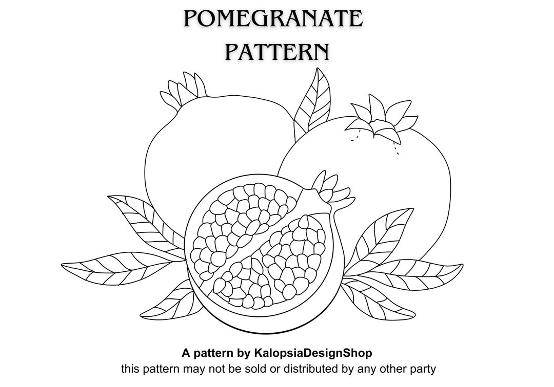 Stained Glass Pomegranate Pattern (download) - Etsy