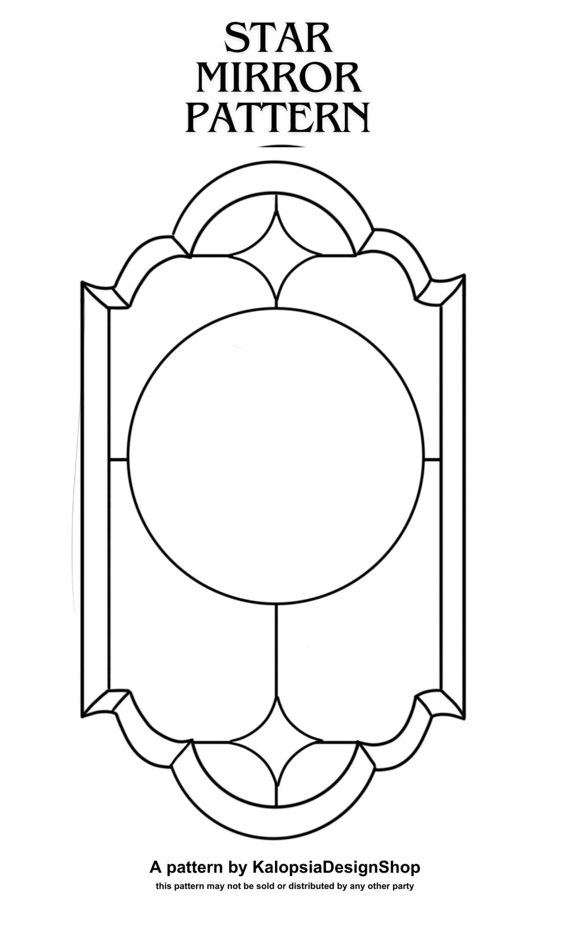 Star Mirror Stained Glass Pattern Download - Etsy