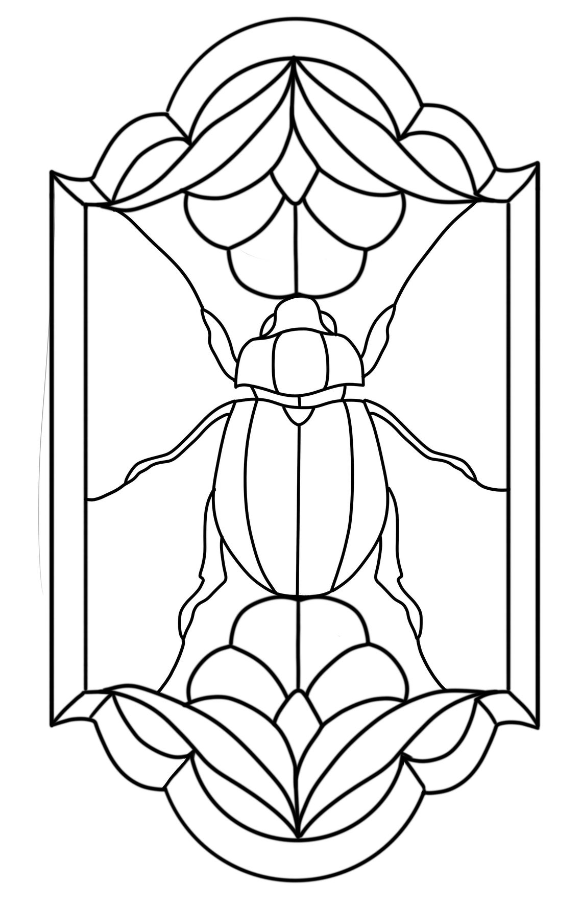 Beetle Stained Glass Pattern Download - Etsy UK