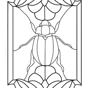 Beetle Stained Glass Pattern Download - Etsy UK