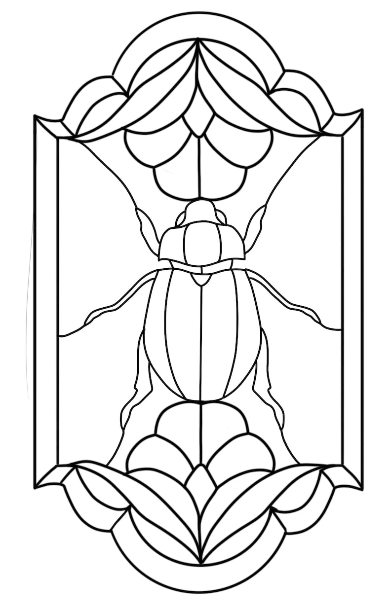Beetle Stained Glass Pattern Download - Etsy UK