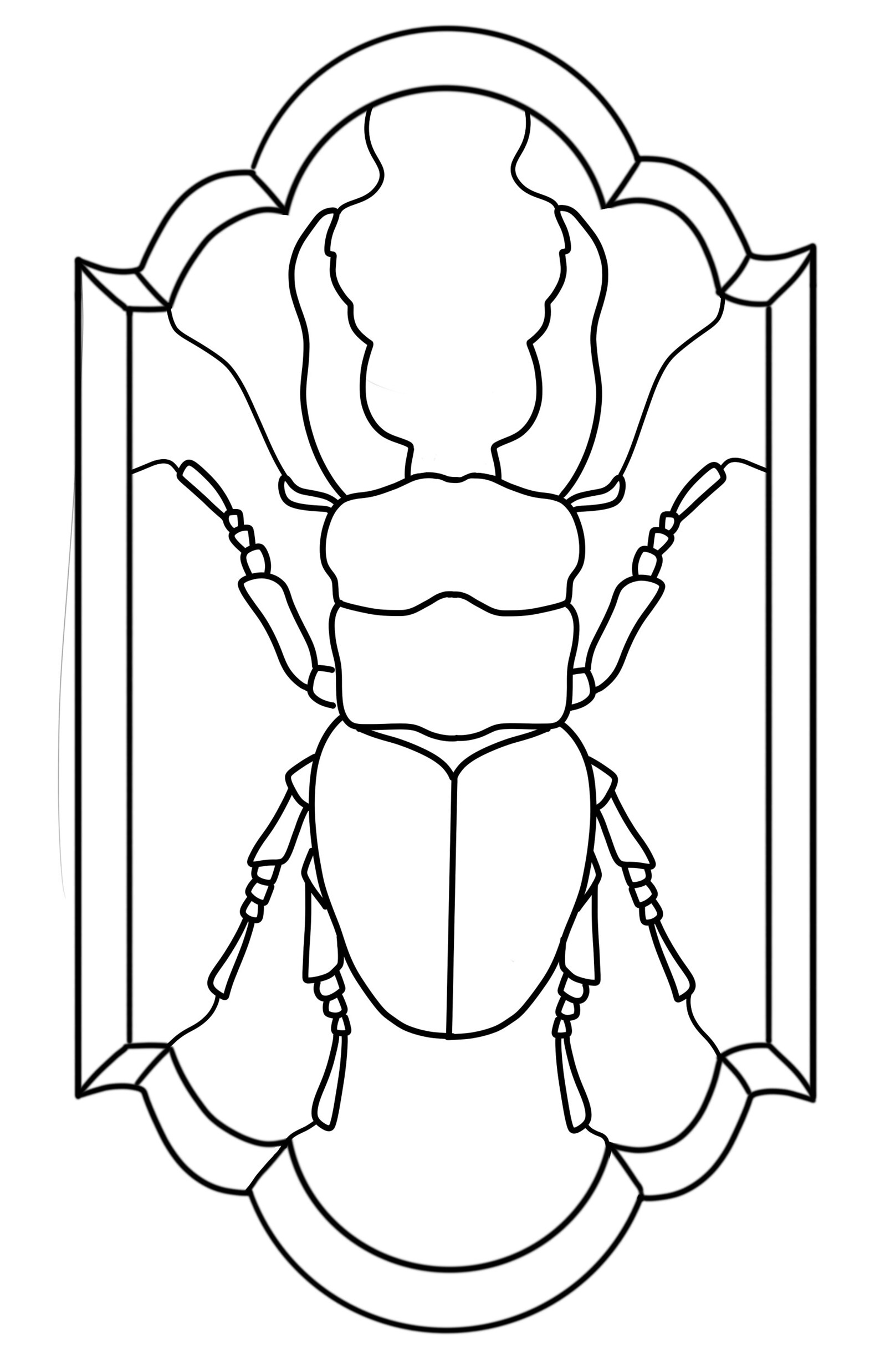 Beetle Stained Glass Pattern Download - Etsy