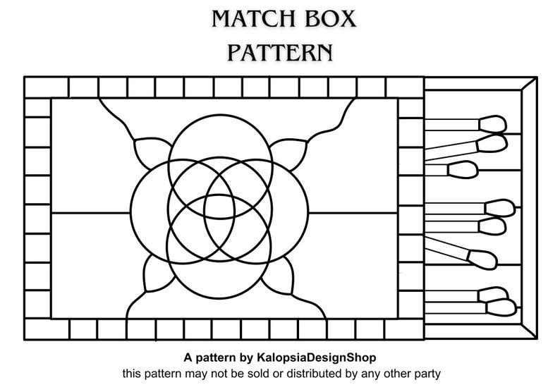 Matchbox Stained Glass Pattern Download - Etsy