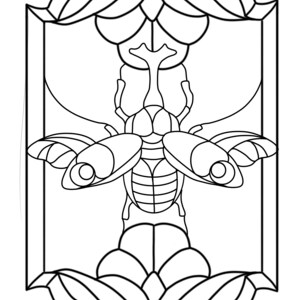 Beetle Stained Glass Pattern Download - Etsy