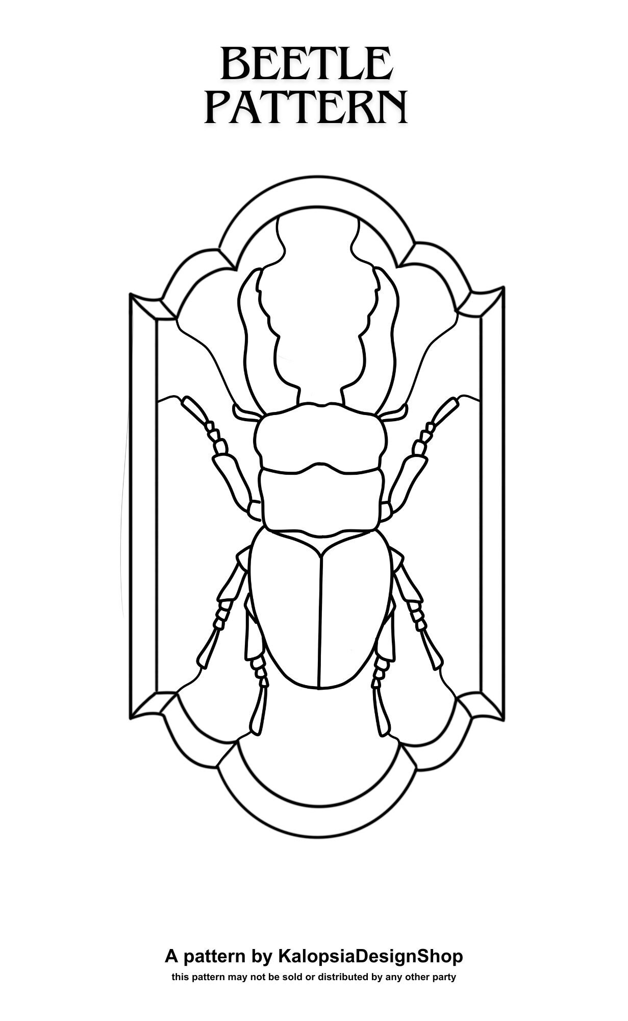 Beetle Stained Glass Pattern Download - Etsy