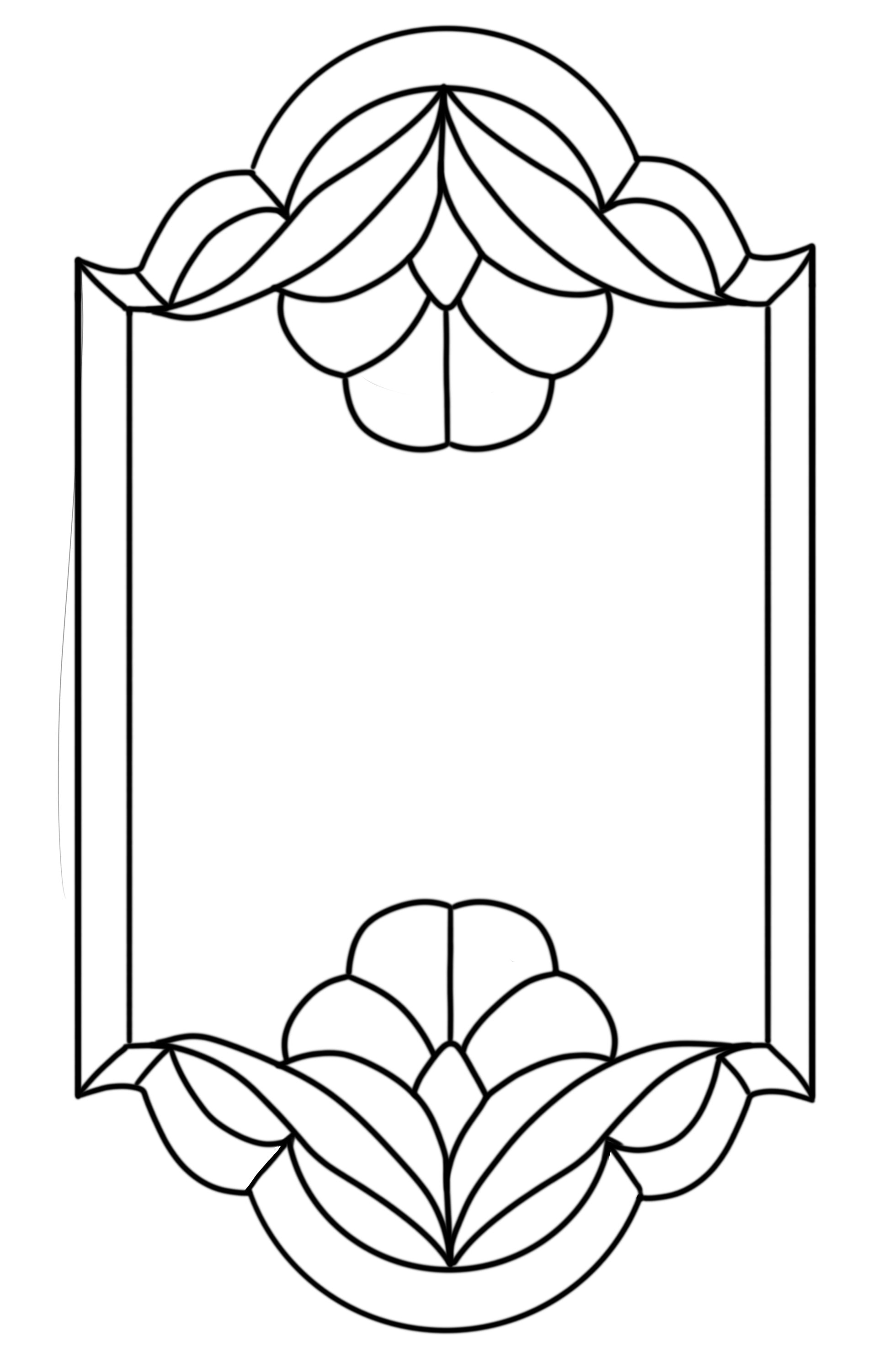 Floral Mirror Stained Glass Pattern Download - Etsy