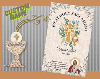 CUSTOMIZED First Holy Communion Banner, Child's Name Banner for First ...