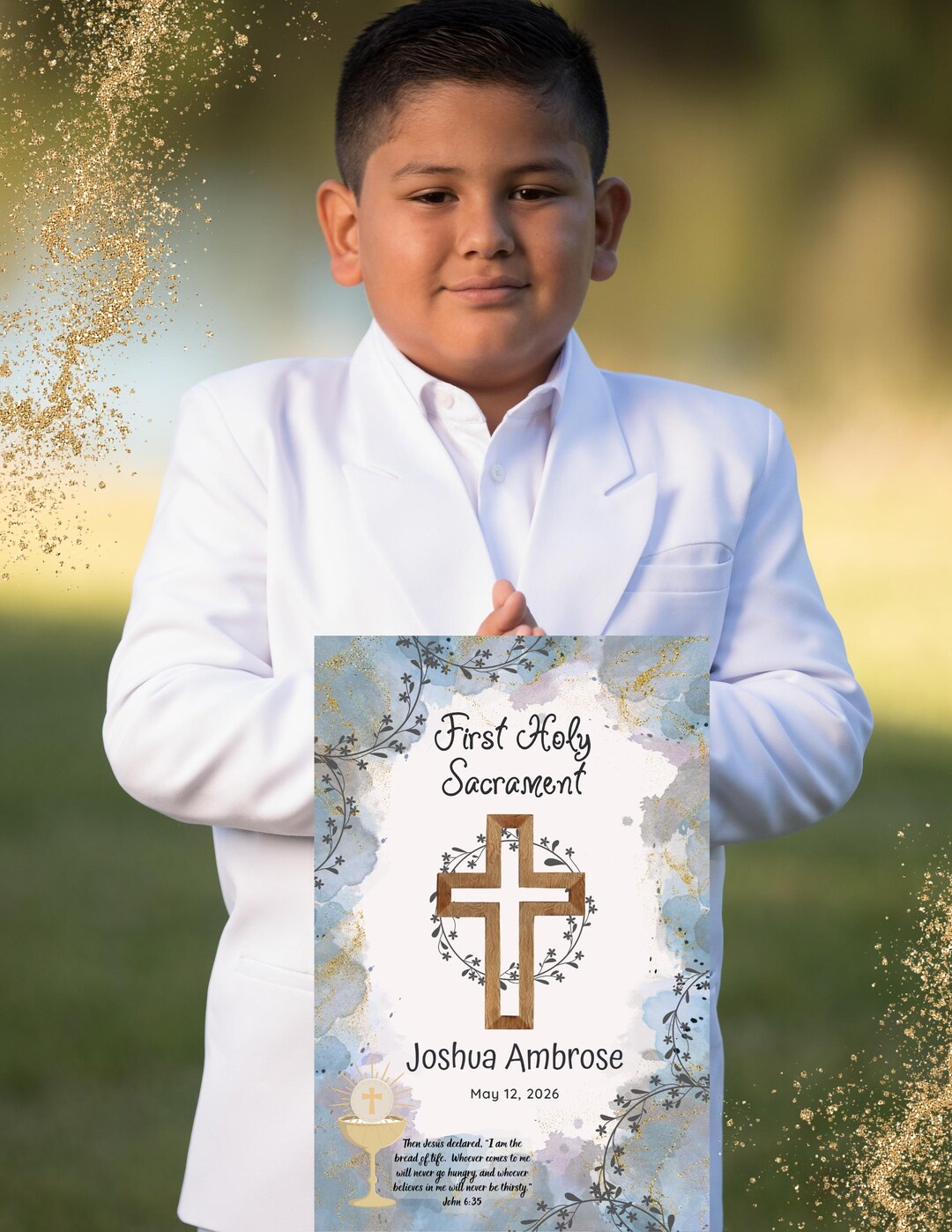 CUSTOMIZED First Holy Communion Banner, Child's Name Banner for First ...