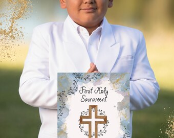 CUSTOMIZED First Holy Communion Banner, Child's Name Banner for First ...