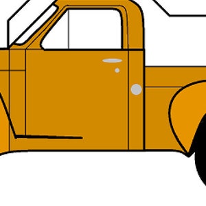 1950 Studebaker Pickup Paper Model--chrome Yellow - Etsy