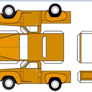 1950 Studebaker Pickup Paper Model--chrome Yellow - Etsy