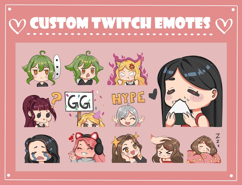 Custom Twitch Emotes - Etsy