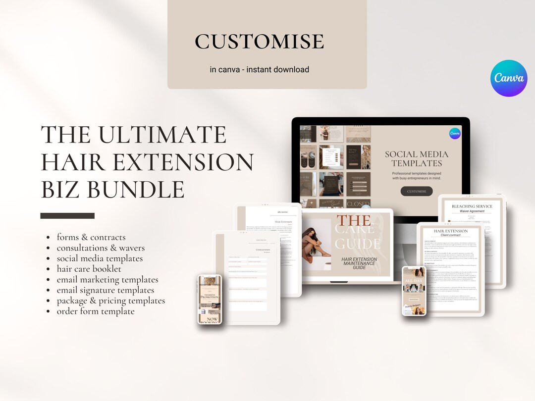 Hair Extension Business Forms, Hair Extension Templates, Hair Extension ...