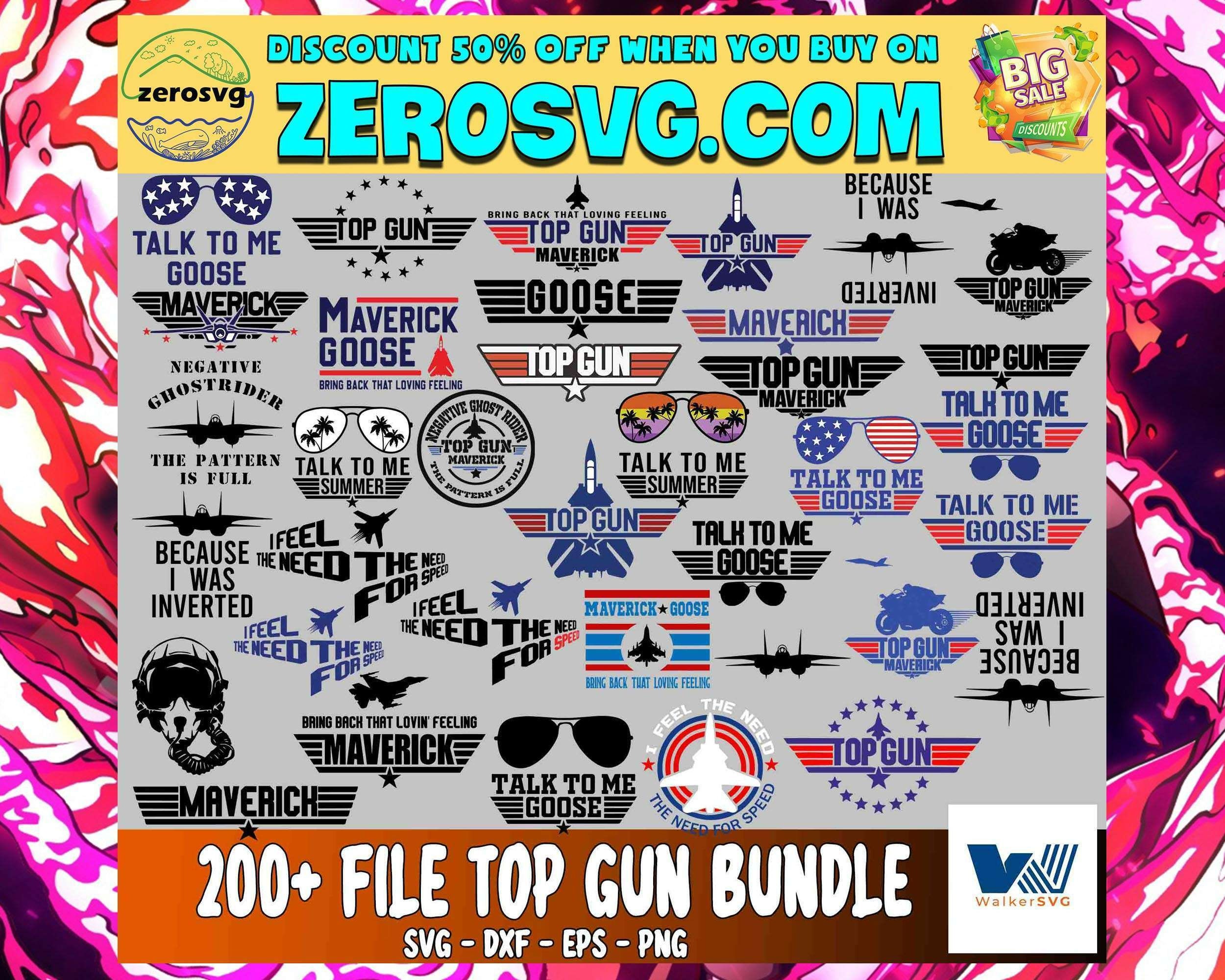 Top Gun Bundle Svg 200 File Top Gun SVG Talk to Me Goose - Etsy