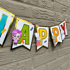 Banner Happy Birthday Lanky Box - Etsy