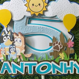 Bluey Cake Topper Birthday Customized - Etsy