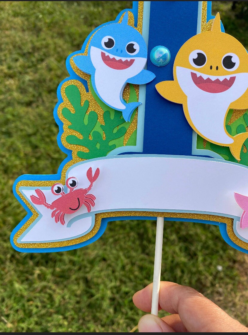 Baby Shark Cake Topper Birthday Customized - Etsy