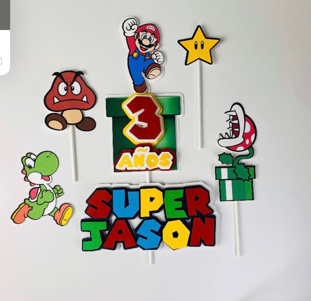 Mario Cake Topper Birthday Customized - Etsy