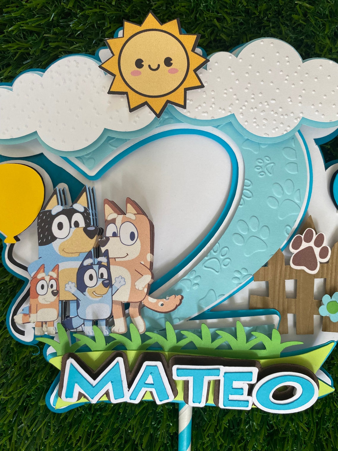 Bluey Cake Topper Birthday Customized - Etsy