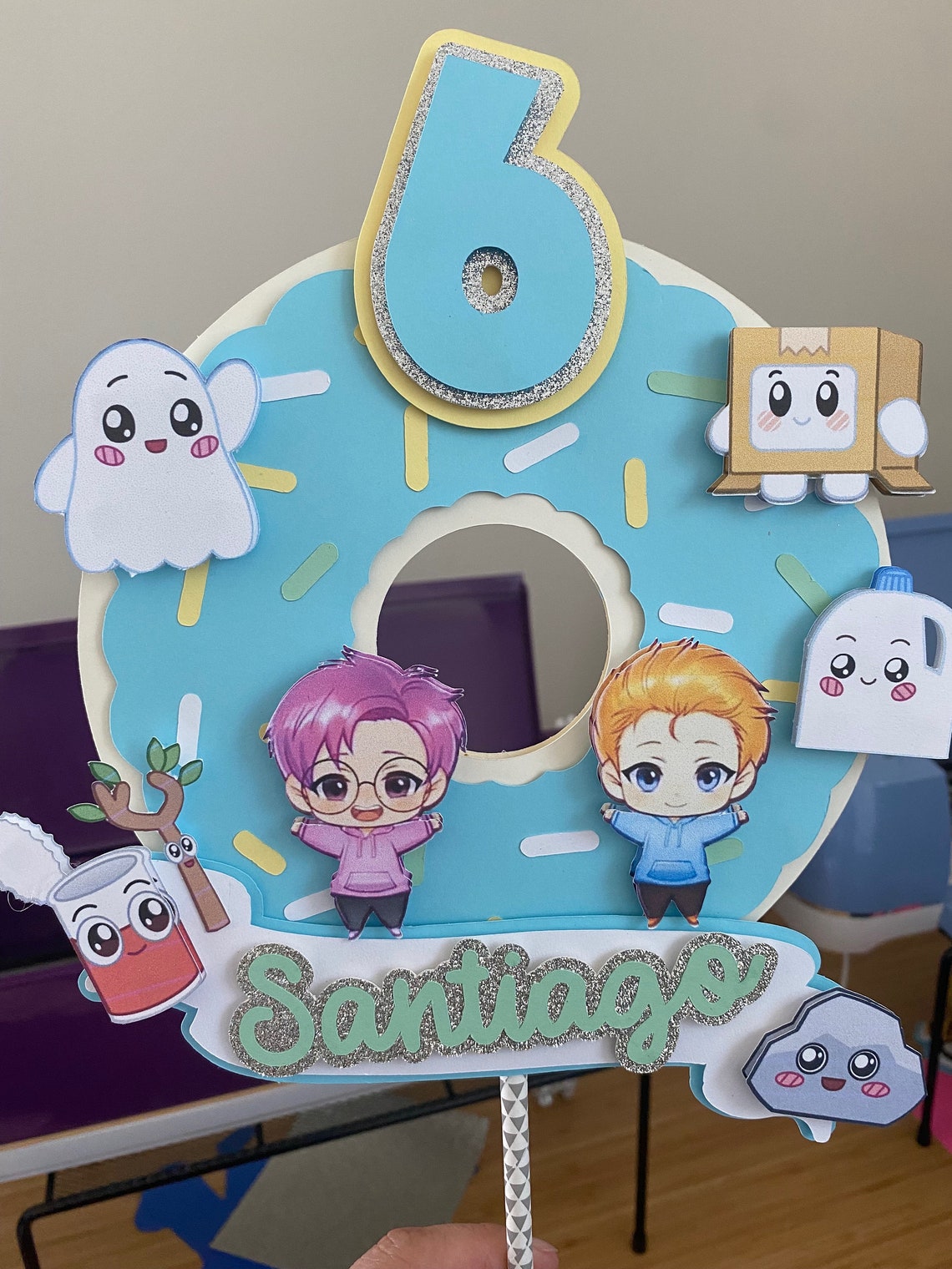 Lankybox Cake Topper Birthday Topper Decor Birthday Lankybox - Etsy