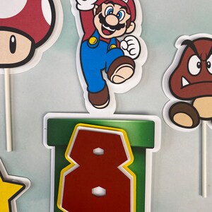 Mario Cake Topper Birthday Customized - Etsy