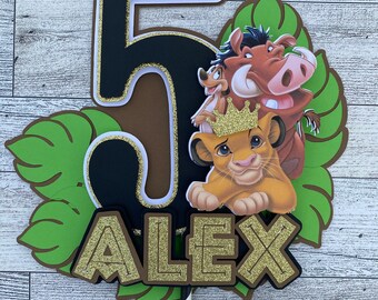 Lion King Cake Topper Printable PNG, Digital File Lion King Birthday ...