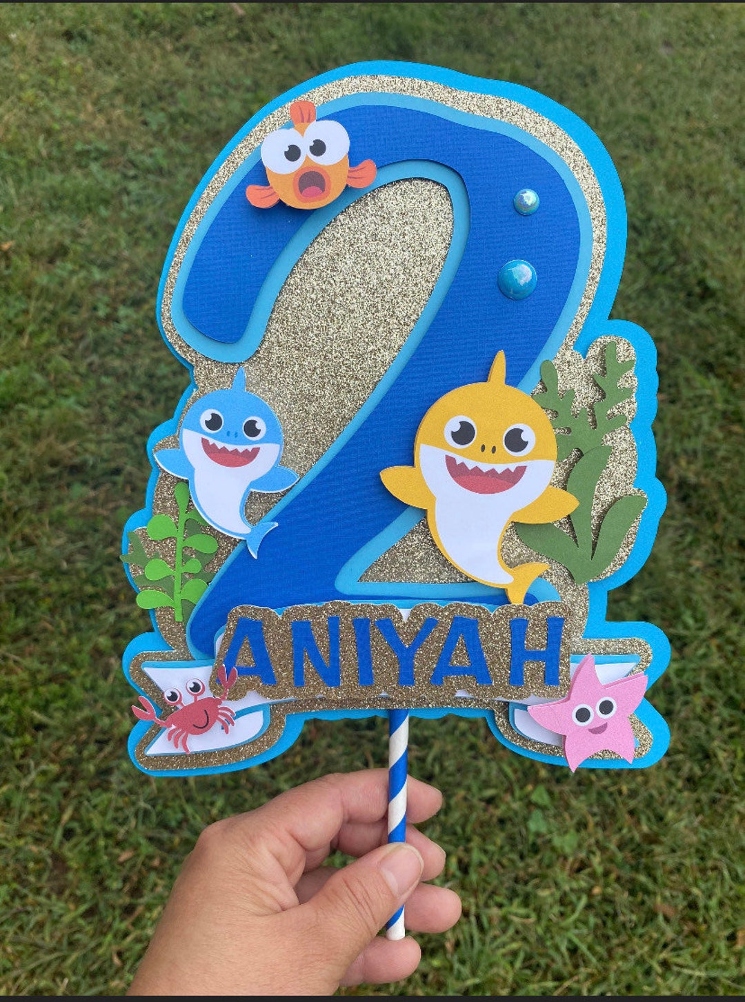 Baby Shark Cake Topper Birthday Customized - Etsy