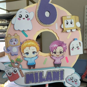 Lankybox Cake Topper Birthday Topper Decor Birthday Lankybox - Etsy