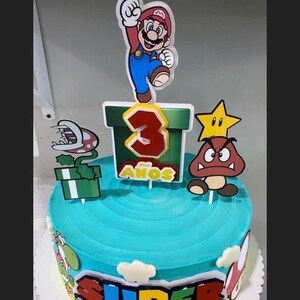 Mario Cake Topper Birthday Customized - Etsy
