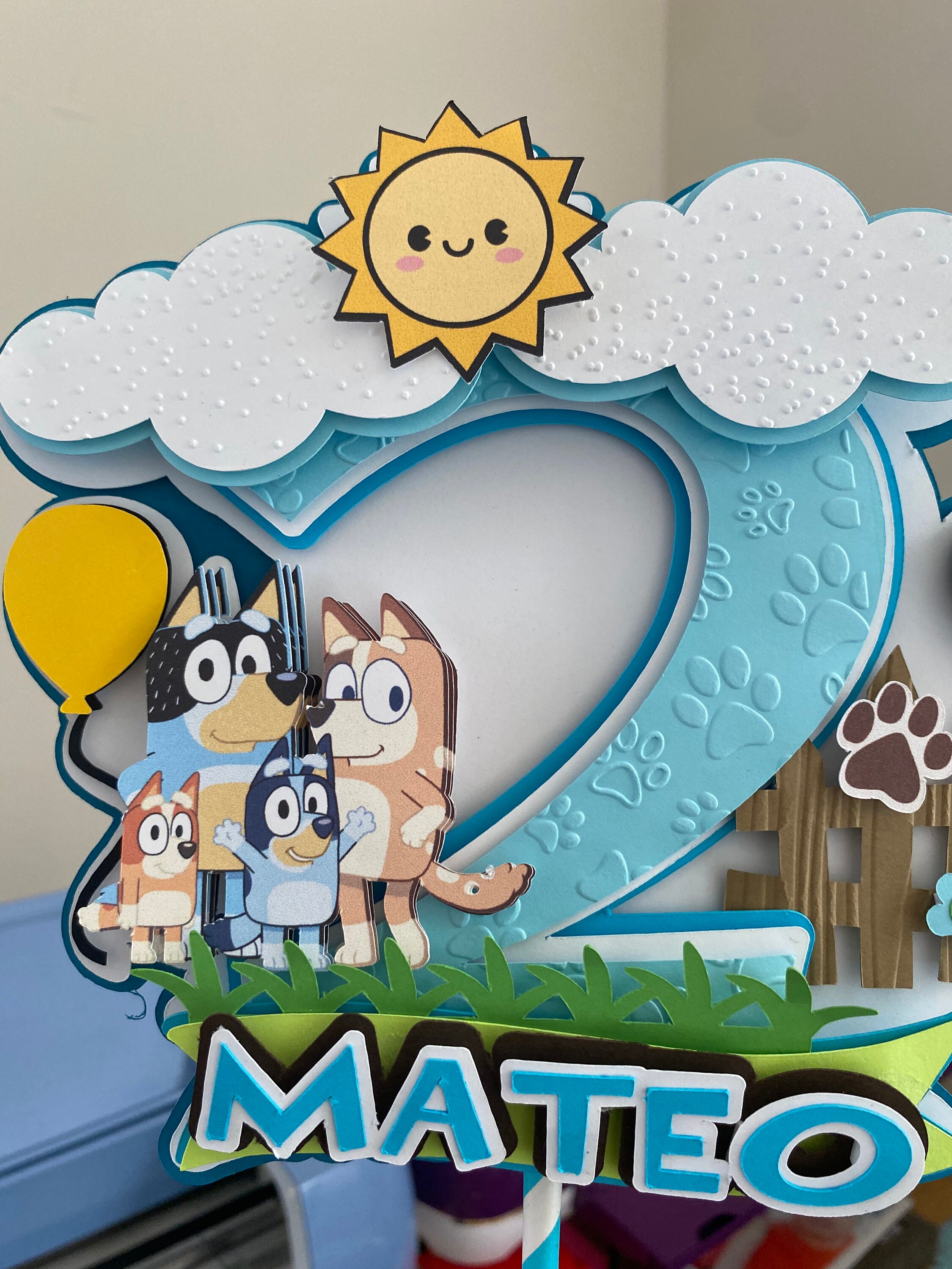 Bluey Cake Topper Birthday Customized - Etsy