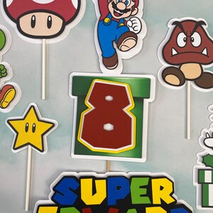 Mario Cake Topper Birthday Customized - Etsy